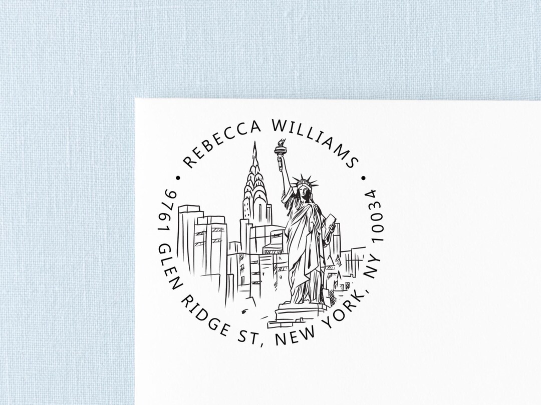 New York City Return Address Stamps Personalized | Rubber Stamp, Self ...