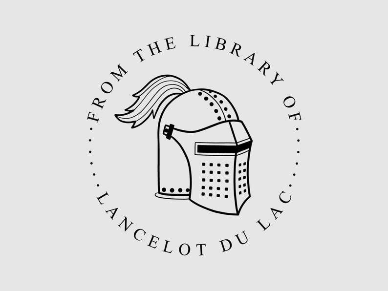 Knight Book Embosser Personalized | Medieval Book Stamp Custom | Helmet ...