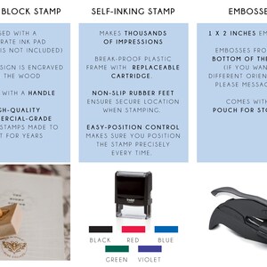 Modern Return Address Stamp Self Inking | Return Address Label | 1 X 2 ...