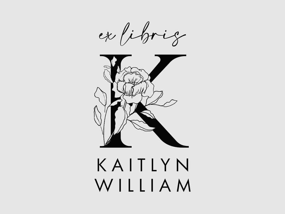 Monogram Ex Libris Stamp Personalized | Book Stamp Personalized | Name ...