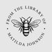 Bee Book Embosser Personalized | Bee Library Embosser Stamp | Rubber ...