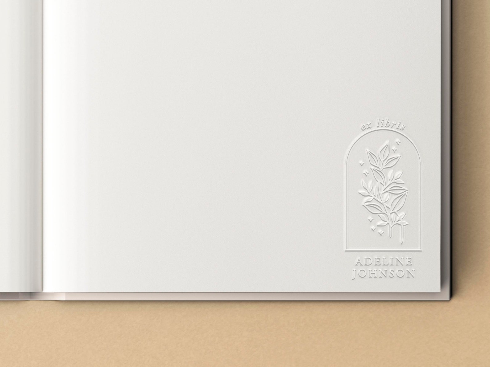 Ex Libris Stamp | Book Stamp Personalized | Floral Library Stamp ...