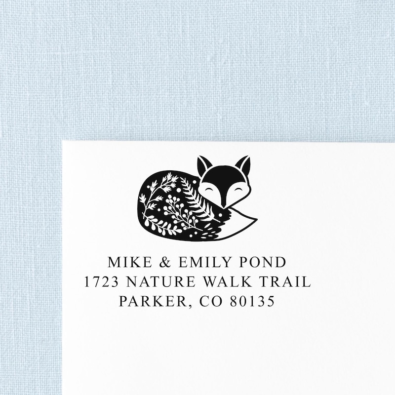 Fox Rubber Stamp - Etsy