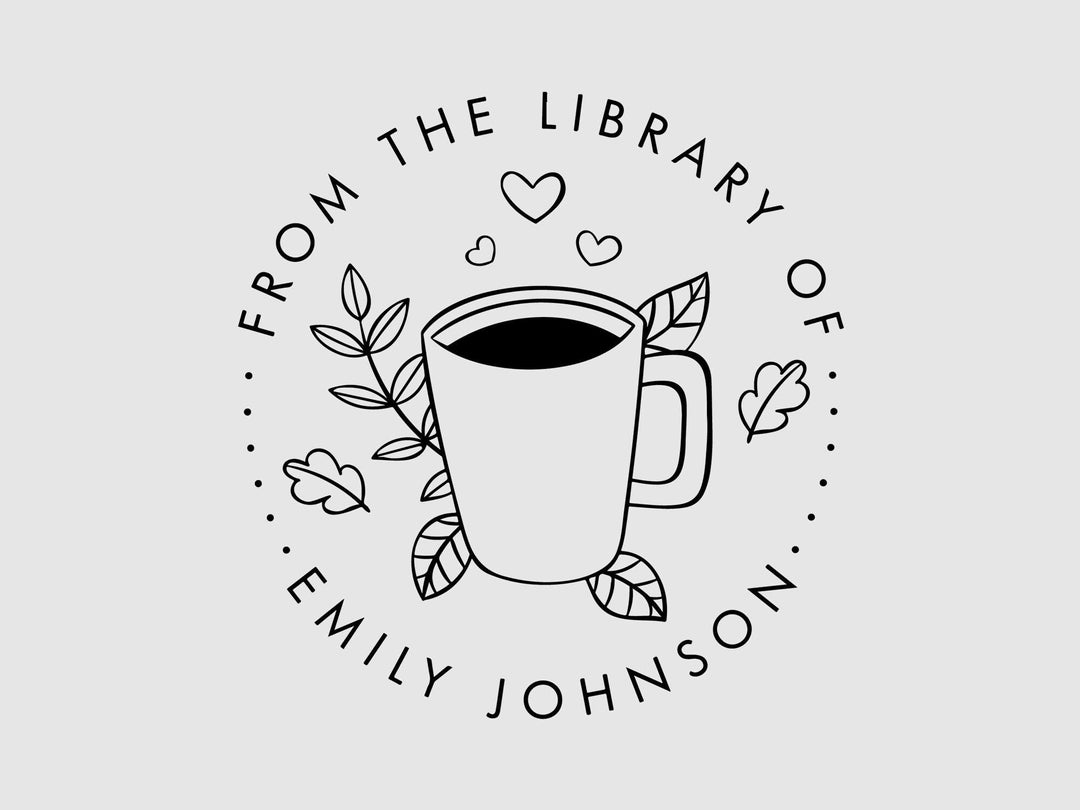 Coffee Mug Book Stamp Personalized | Cozy Bookish Gifts | Coffee Book ...