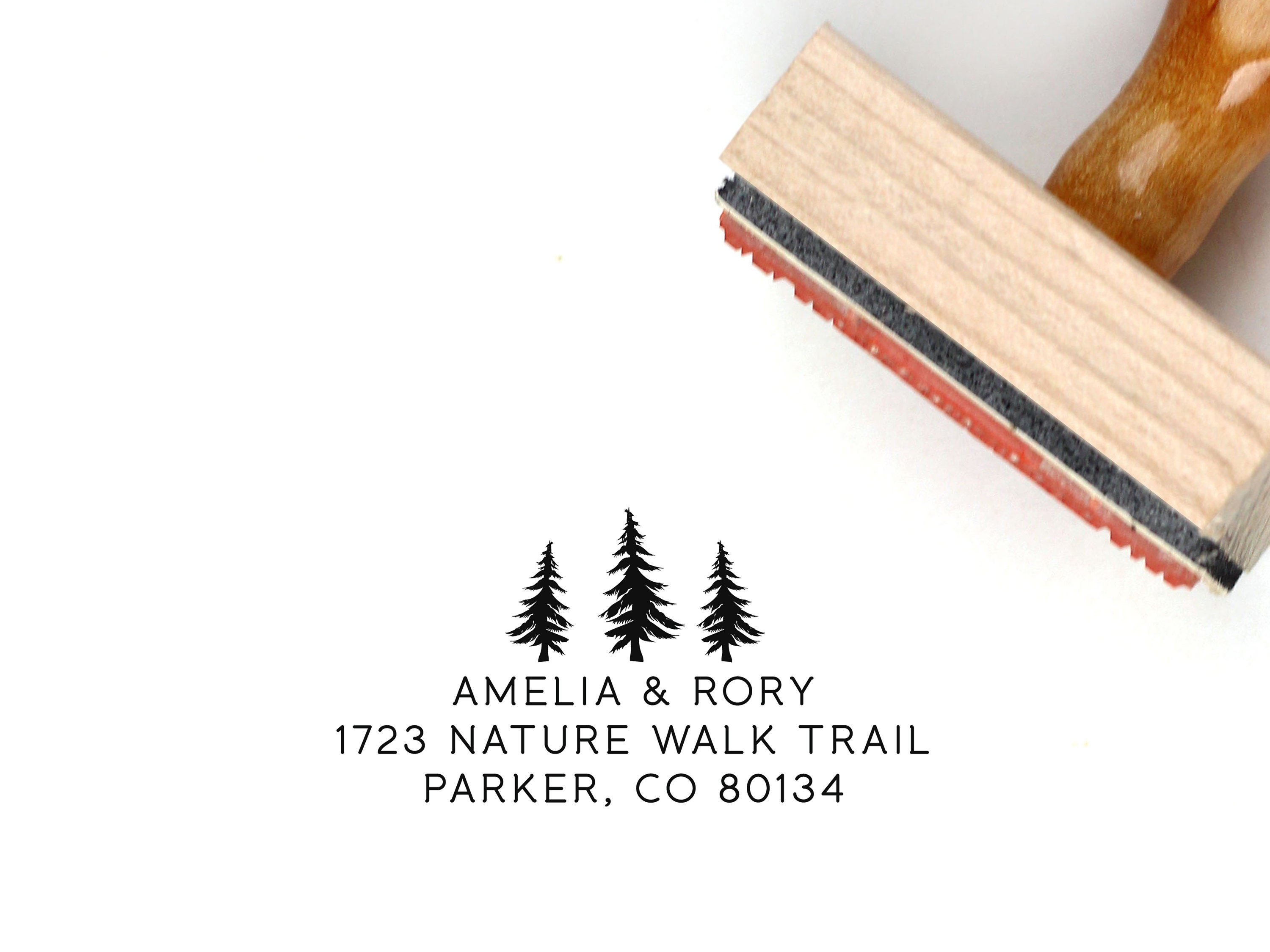 Return Address Stamp Self Inking Family Address Stamp Tree - Etsy