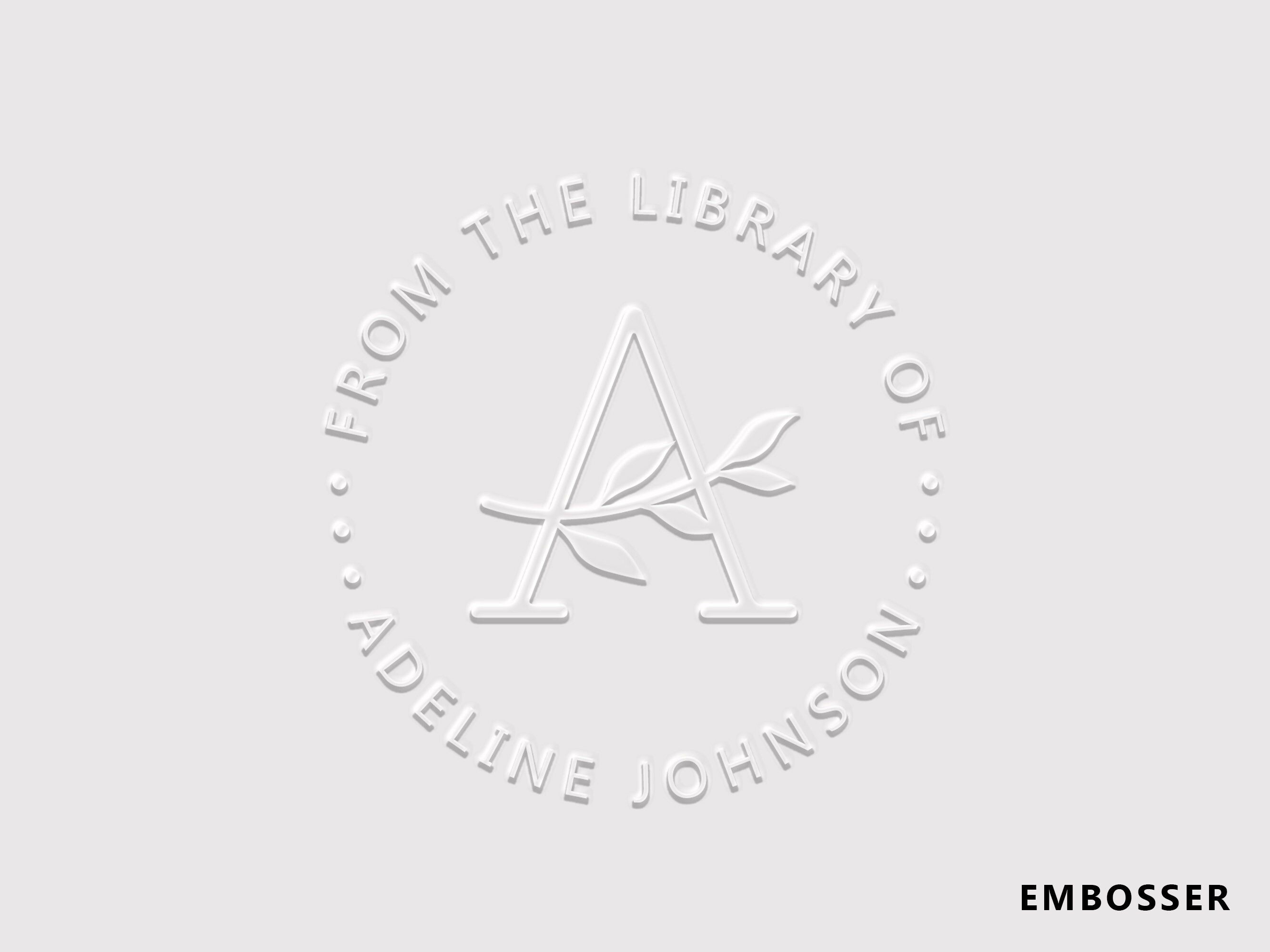 Monogram Book Stamp Personalized Name Initial Library Stamp - Etsy