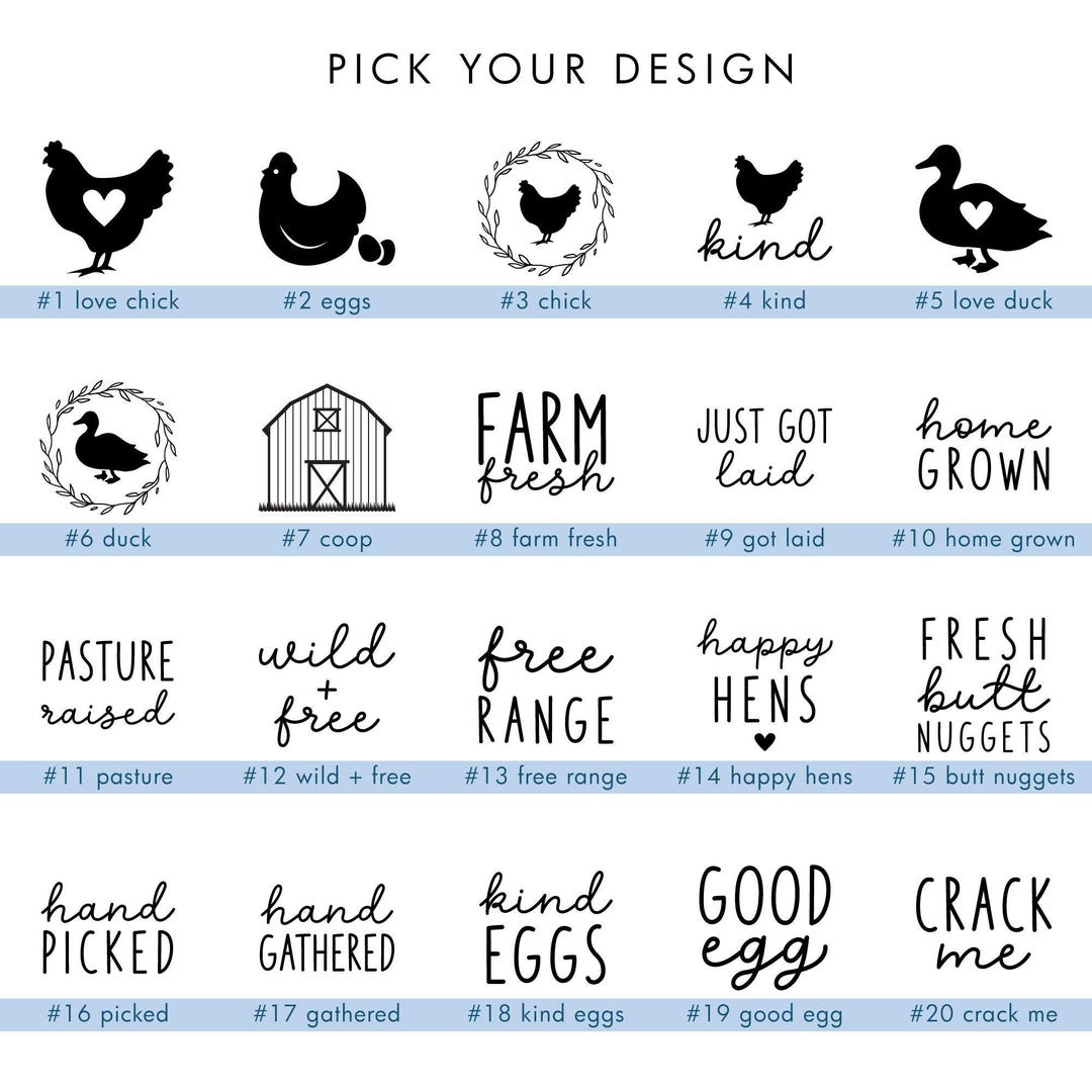 Mini Egg Stamp | Chicken Egg Marker | Duck Egg Stamps | Farmers Market ...