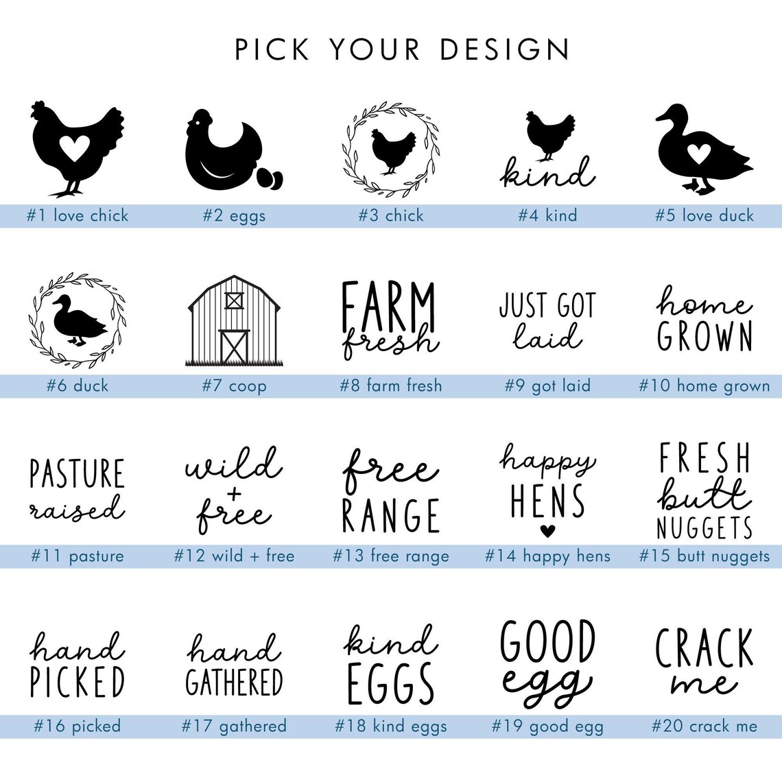 Mini Egg Stamp | Chicken Egg Marker | Duck Egg Stamps | Farmers Market ...