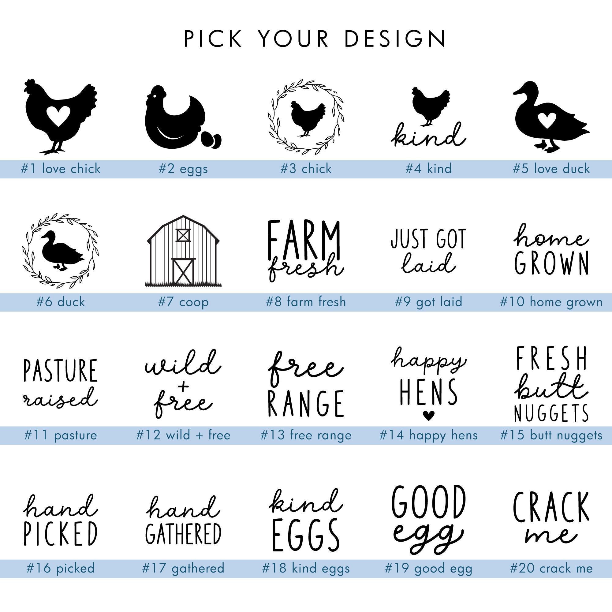 Mini Egg Stamp | Chicken Egg Marker | Duck Egg Stamps | Farmers Market ...