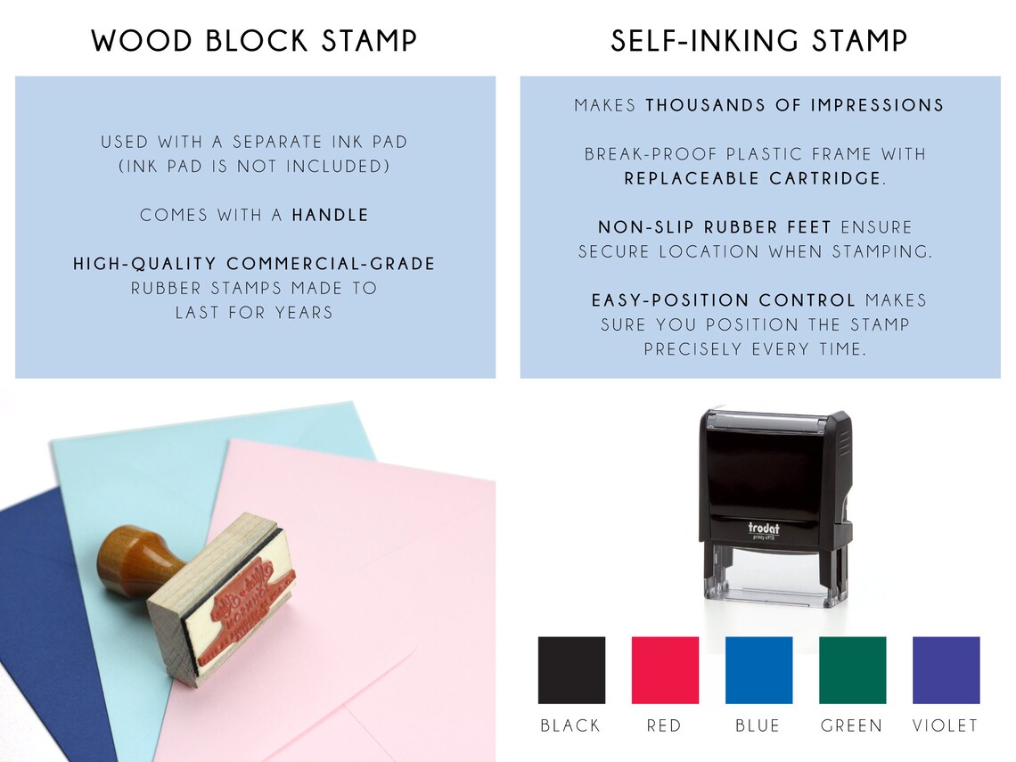 Custom Name Stamp Self Inking Name Stamper Personalized Name | Etsy