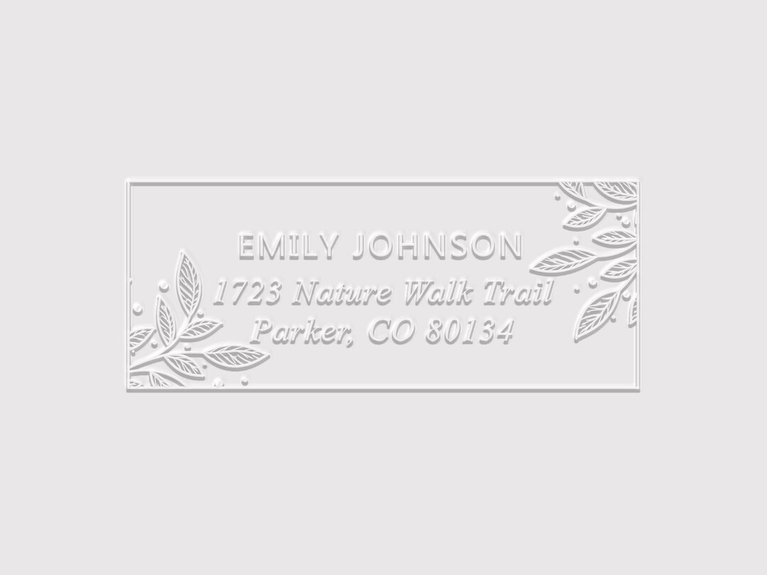 Return Address Embosser | Greenery Address Embosser | Family Address ...