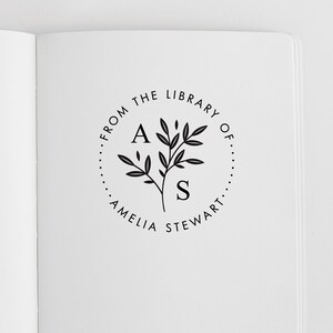 Custom Book Embosser Name Initials, Monogram Personalized Book Stamp ...