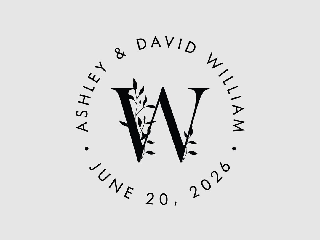 Personalized Wedding Logo Stamp | Custom Rubber, Self-inking, or ...