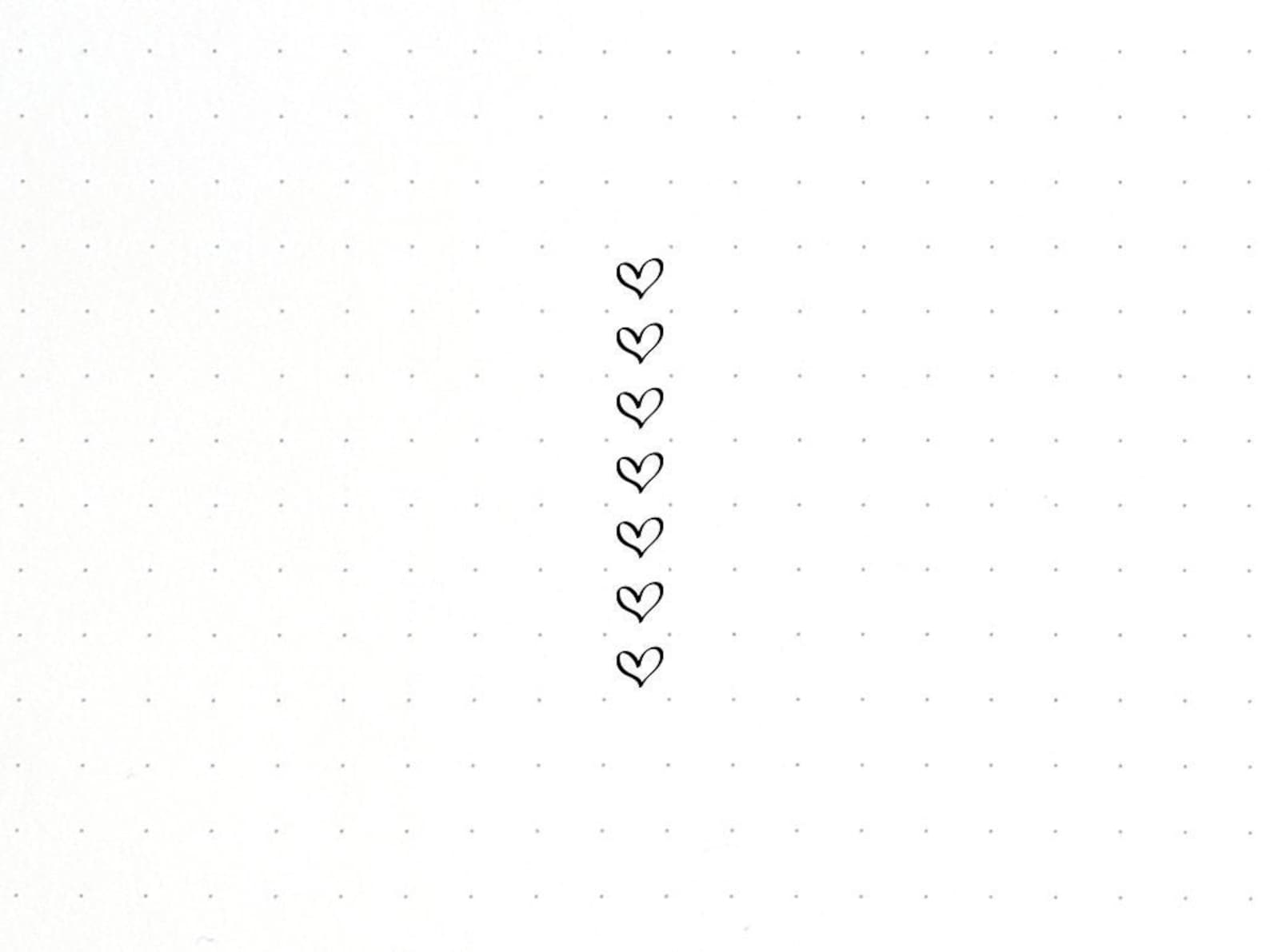Heart Checklist Stamp, Dot Journal Stamp, to Do List Stamp, 0.5 X 1.5 ...