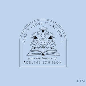 Book Stamp Personalized | Teacher Library Stamp | Read It, Love It ...