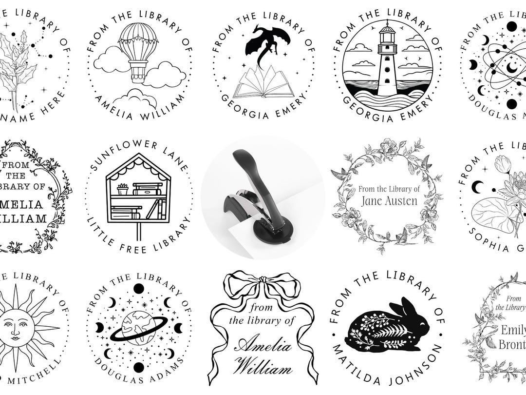 Book Embosser Personalized, From the Library of Stamp, Ex Libris Self ...