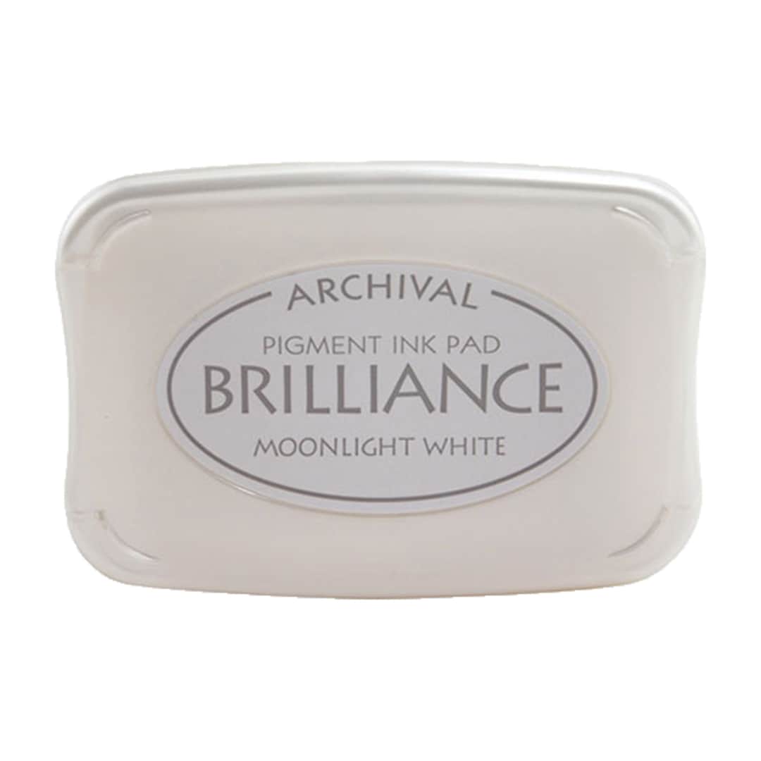 White Ink Pad | Shimmering White | Brilliance Moonlight White Ink Pad ...