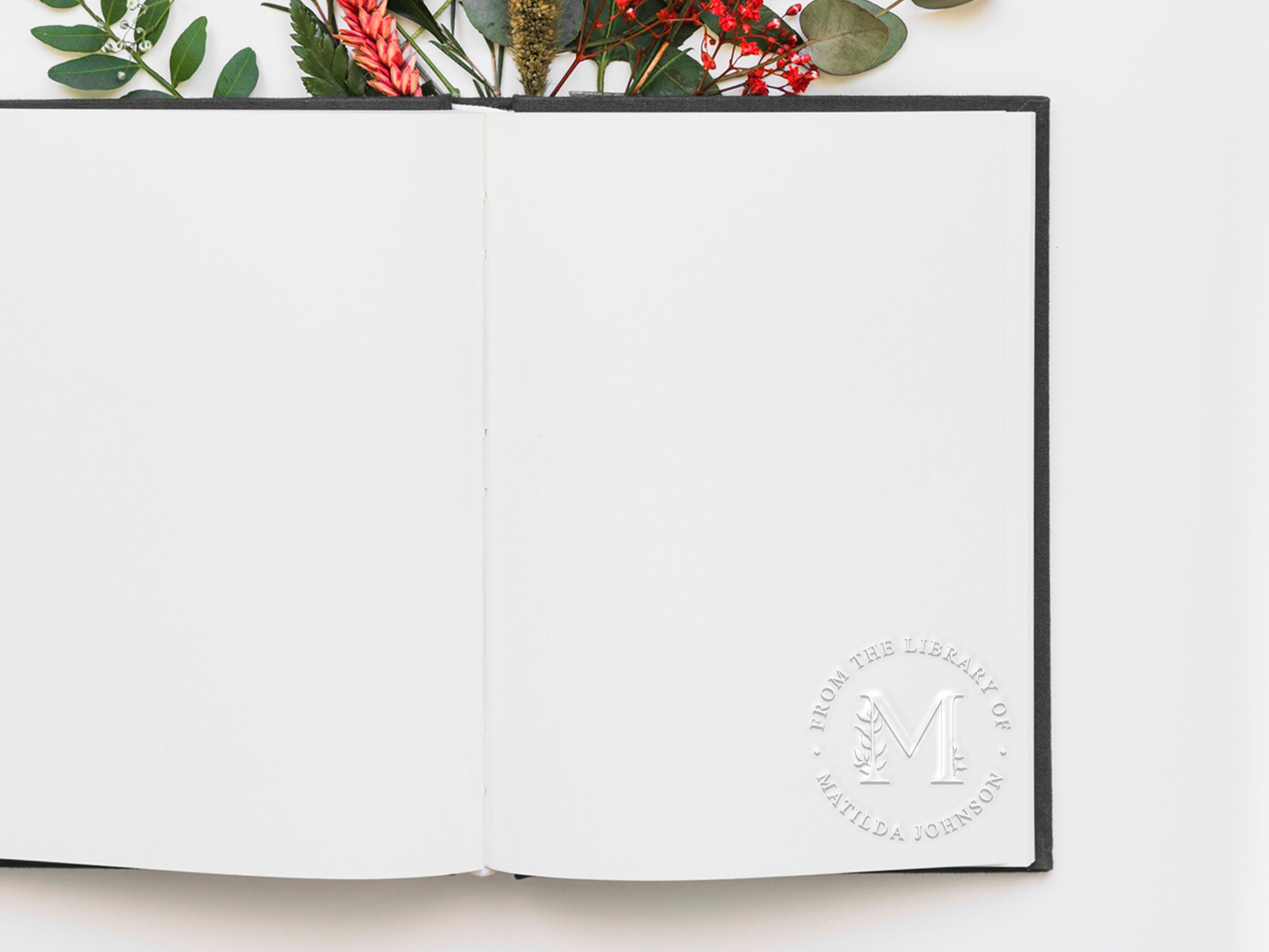 Personalized Book Embosser Monogram Book Stamp Embosser - Etsy