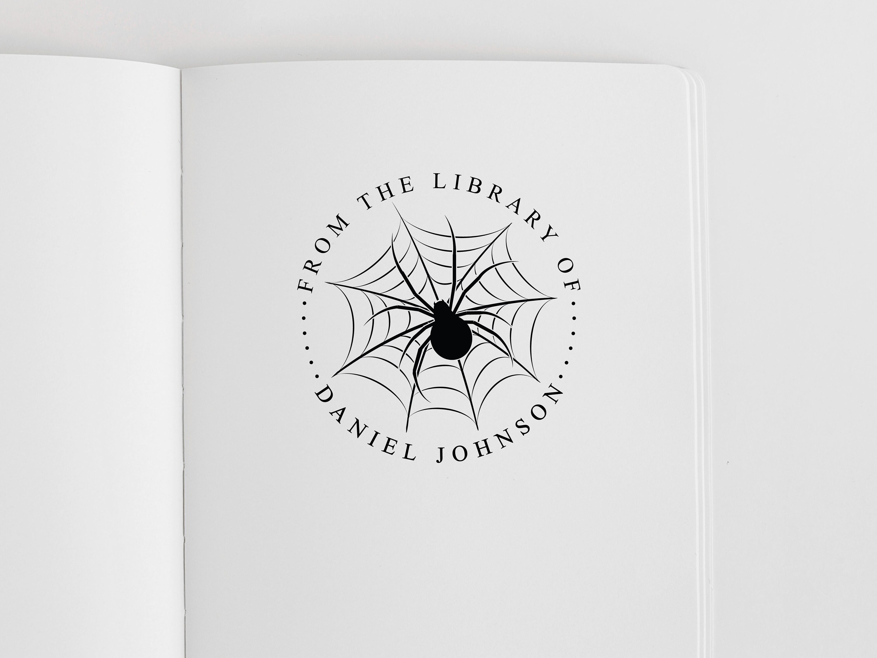 Spider Book Stamp Personalized | Horror Library Stamp | Ex Libris Stamp ...