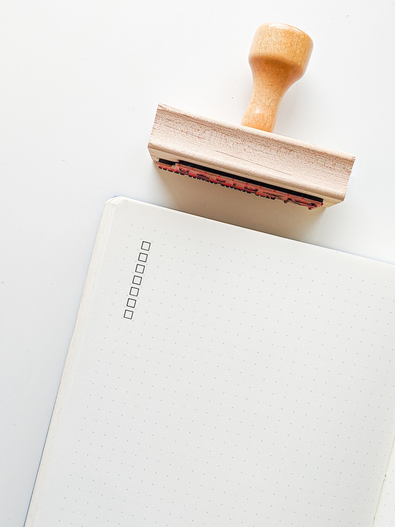 Check Box Stamp, Checklist Stamp, Dot Journal Stamp, to Do List Stamp ...
