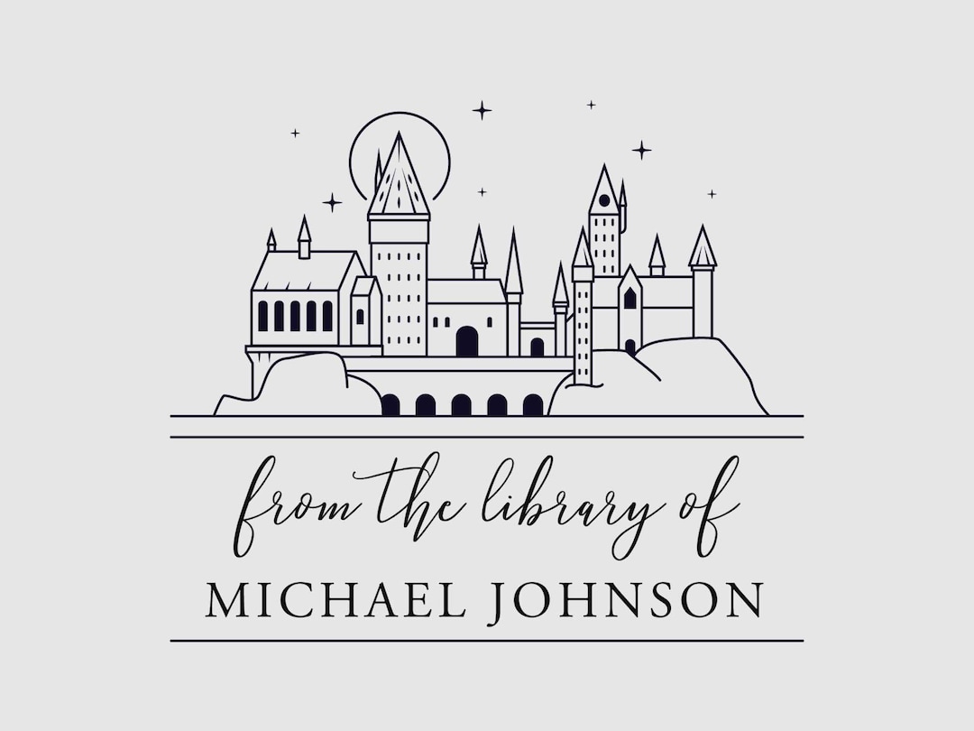 Magic Book Stamp Personalized | Castle From the Library of Stamp | Ex ...