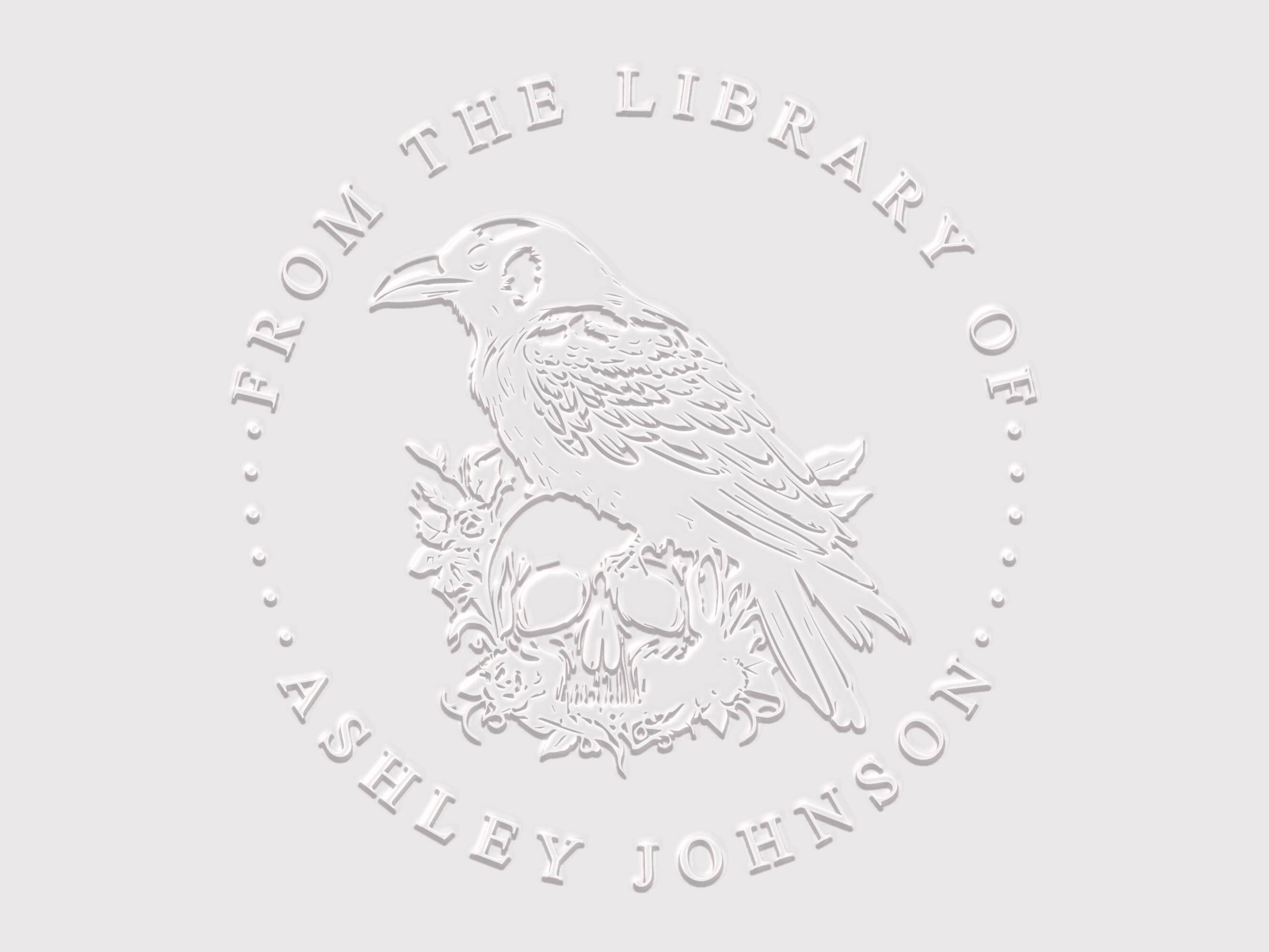 Personalized Raven Ex Libris Stamp or Embosser – Gothic Library Stamp ...