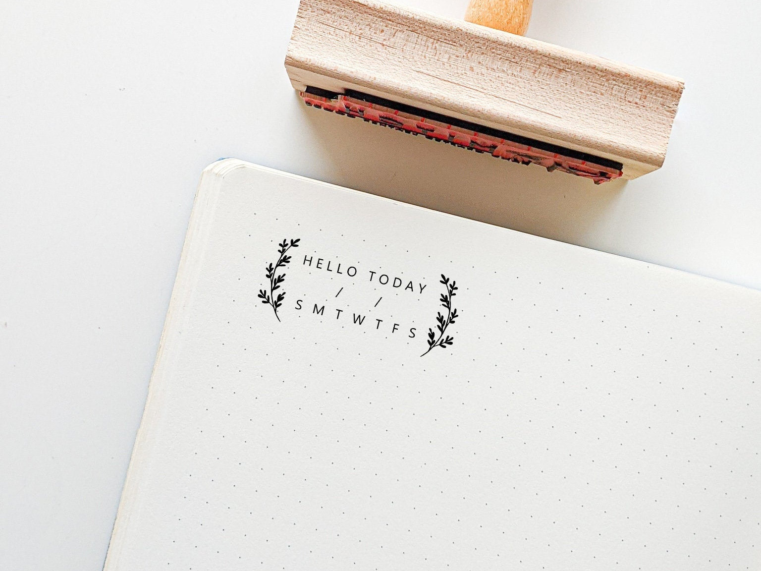 Days of the Week Stamp, Planner Date Stamp, Hello Today Day Stamp, Dot ...
