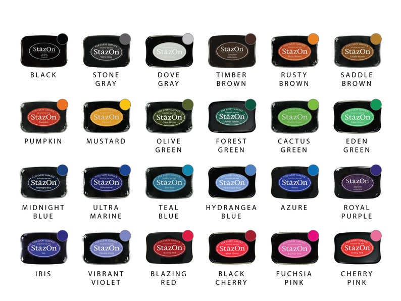 Stazon Ink Pad Archival, Ink Pads for Stamping, Ink Pads for Rubber ...