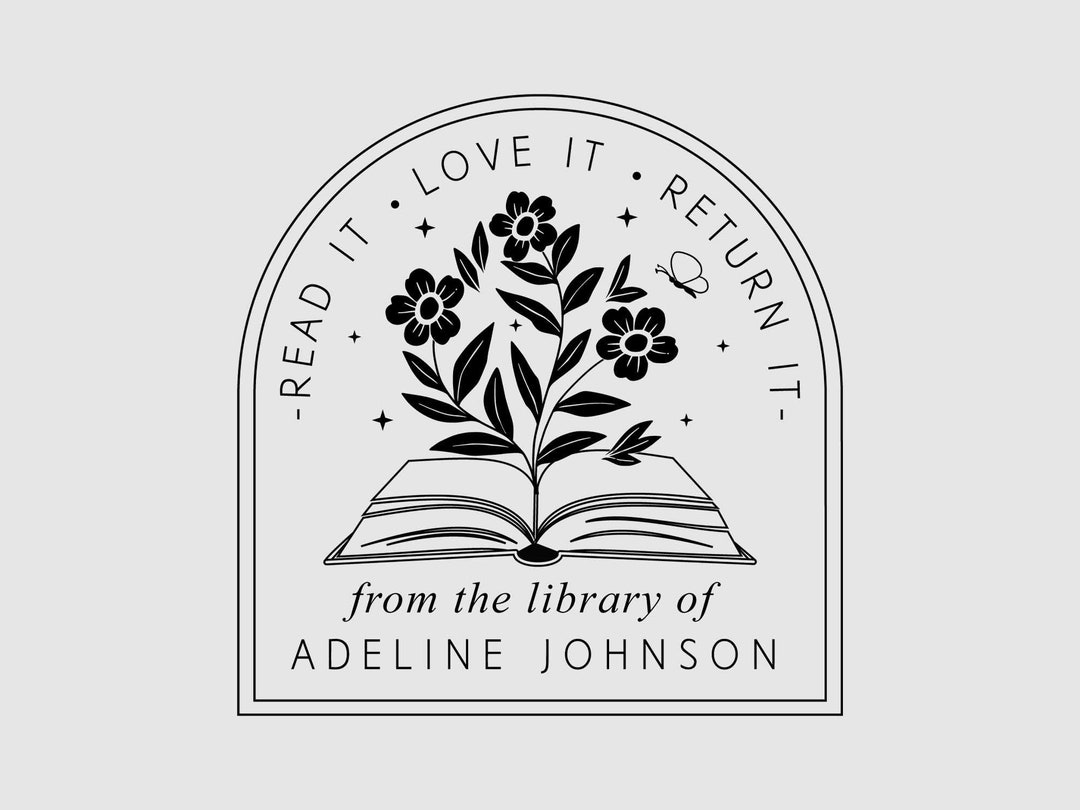 Book Stamp Personalized | Teacher Library Stamp | Read It, Love It ...