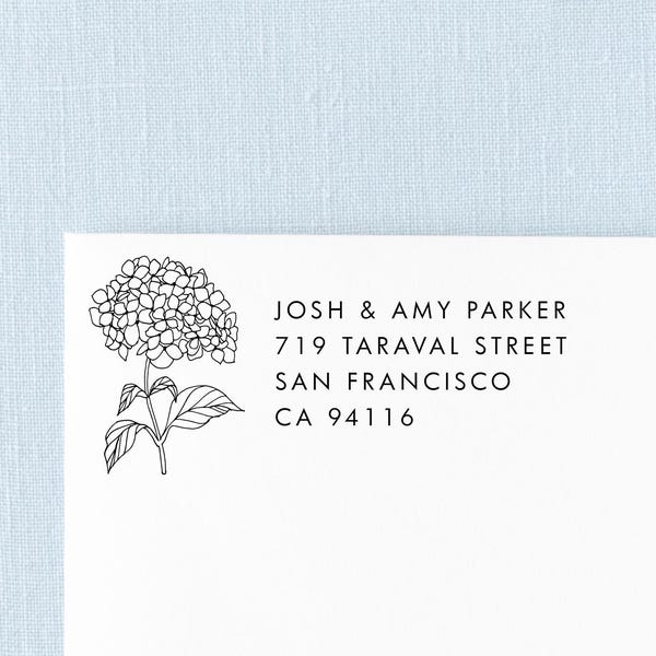 Hydrangea Stamp - Etsy