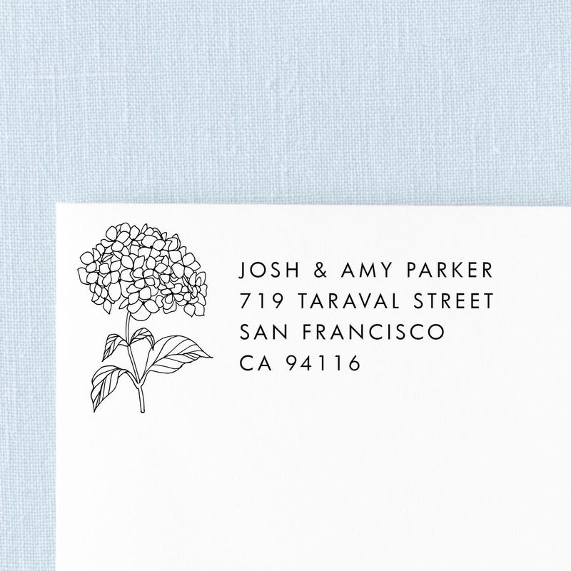 Hydrangea Stamp - Etsy