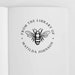 Bee Book Embosser Personalized | Bee Library Embosser Stamp | Rubber ...