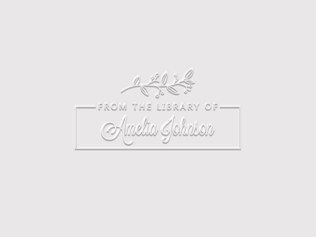 Book Embosser Personalized | Leaves From the Library of | Book Stamp ...