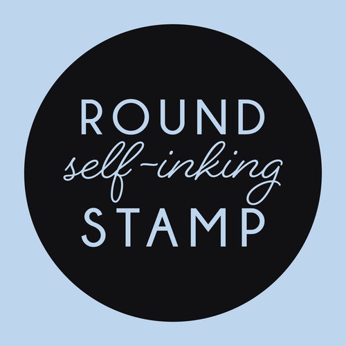 Custom Self Inking Stamp Round Custom Logo Stamp Self Inking - Etsy ...