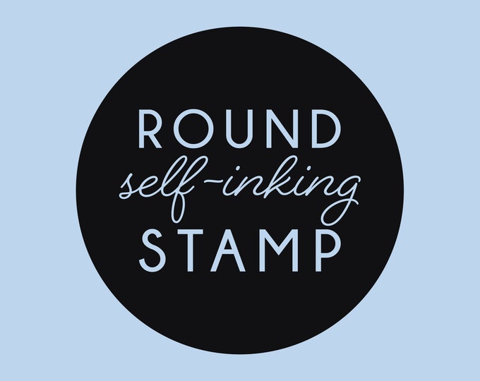 Custom Self Inking Stamp Round Custom Logo Stamp Self Inking - Etsy