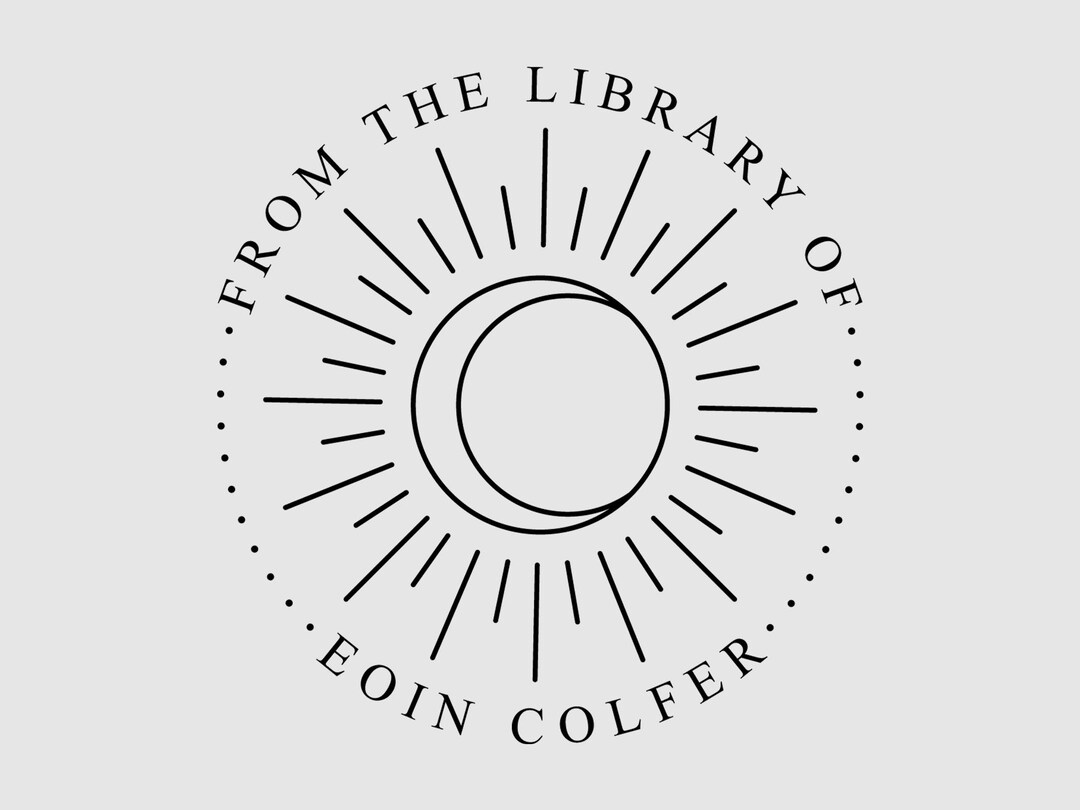 Celestial Sun Book Stamp | Moon and Sun Library Embosser Stamp | Rubber ...