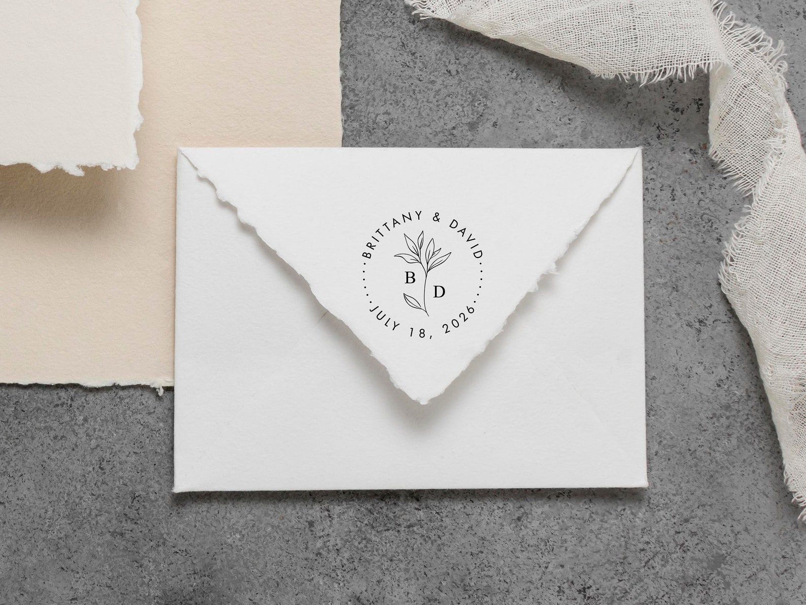 Wedding Initials Stamp | Wedding Invitation Envelope Stamp | Couple ...