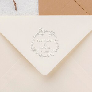 Wedding Logo Stamp | Wedding Invitation Envelope Stamp | Wedding Date ...