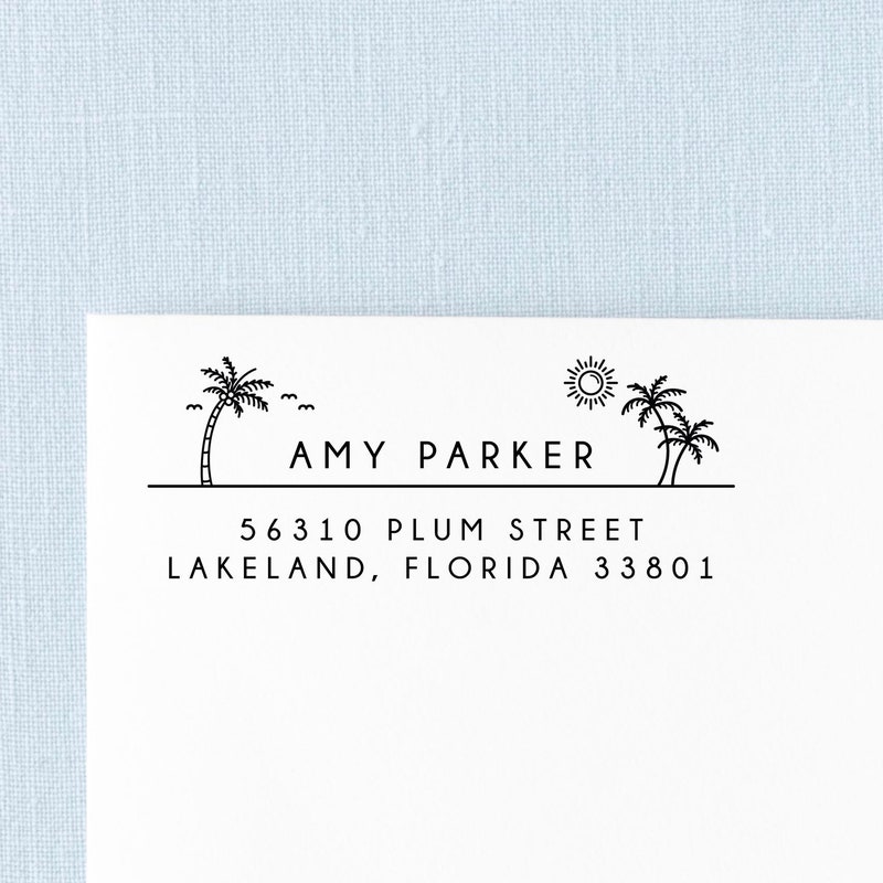 Palm Tree Stamp - Etsy