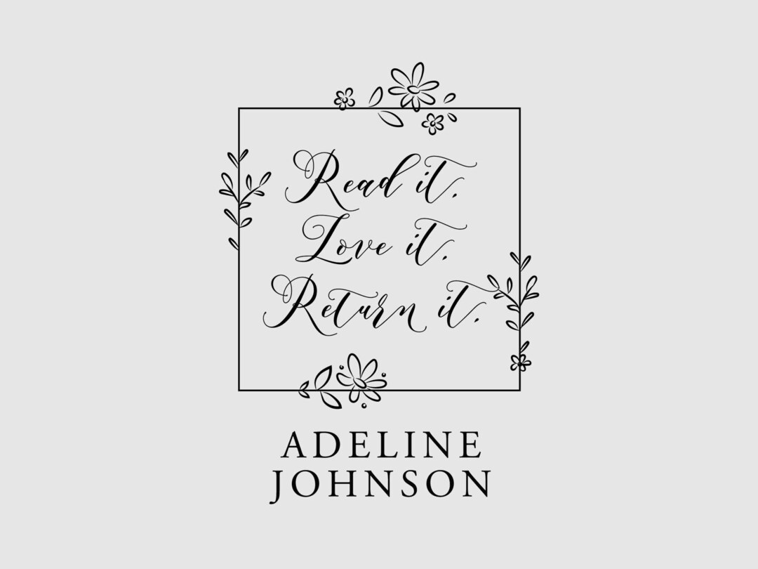 Teacher Book Stamp | Read It Love It Return It | Teacher Library Stamp ...