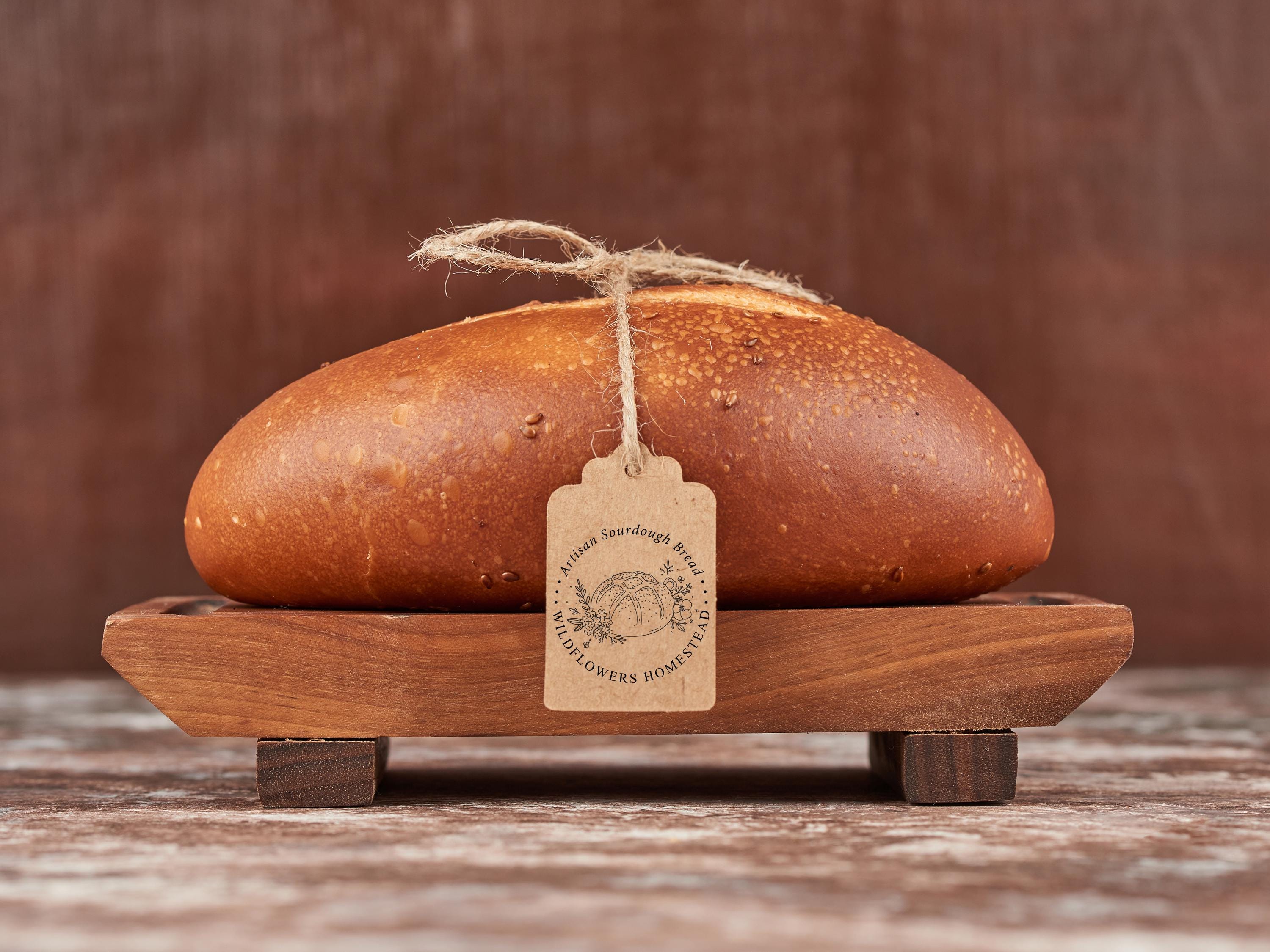 Personalized Homemade Bread Stamp, Sourdough Bakery Branding Embosser ...