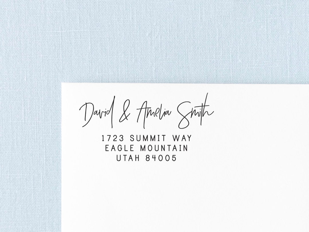 Modern Return Address Stamp Self Inking | Return Address Label | 1 X 2 ...