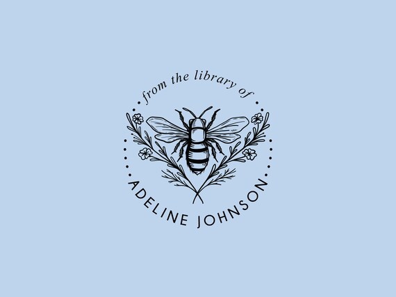 From the Library of Stamp Book Stamp Personalized Bee Ex - Etsy