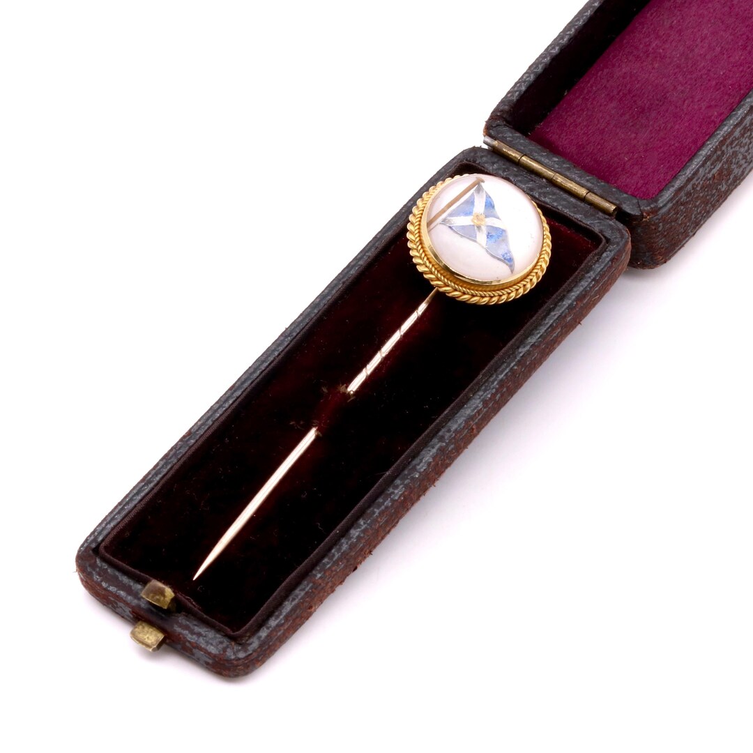 Antique Victorian 18K Yellow Gold Rock Crystal Reverse Carved Intaglio ...