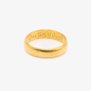 Antique 17th Century 22K Yellow Gold “when Love Doth Remayne Parting is ...