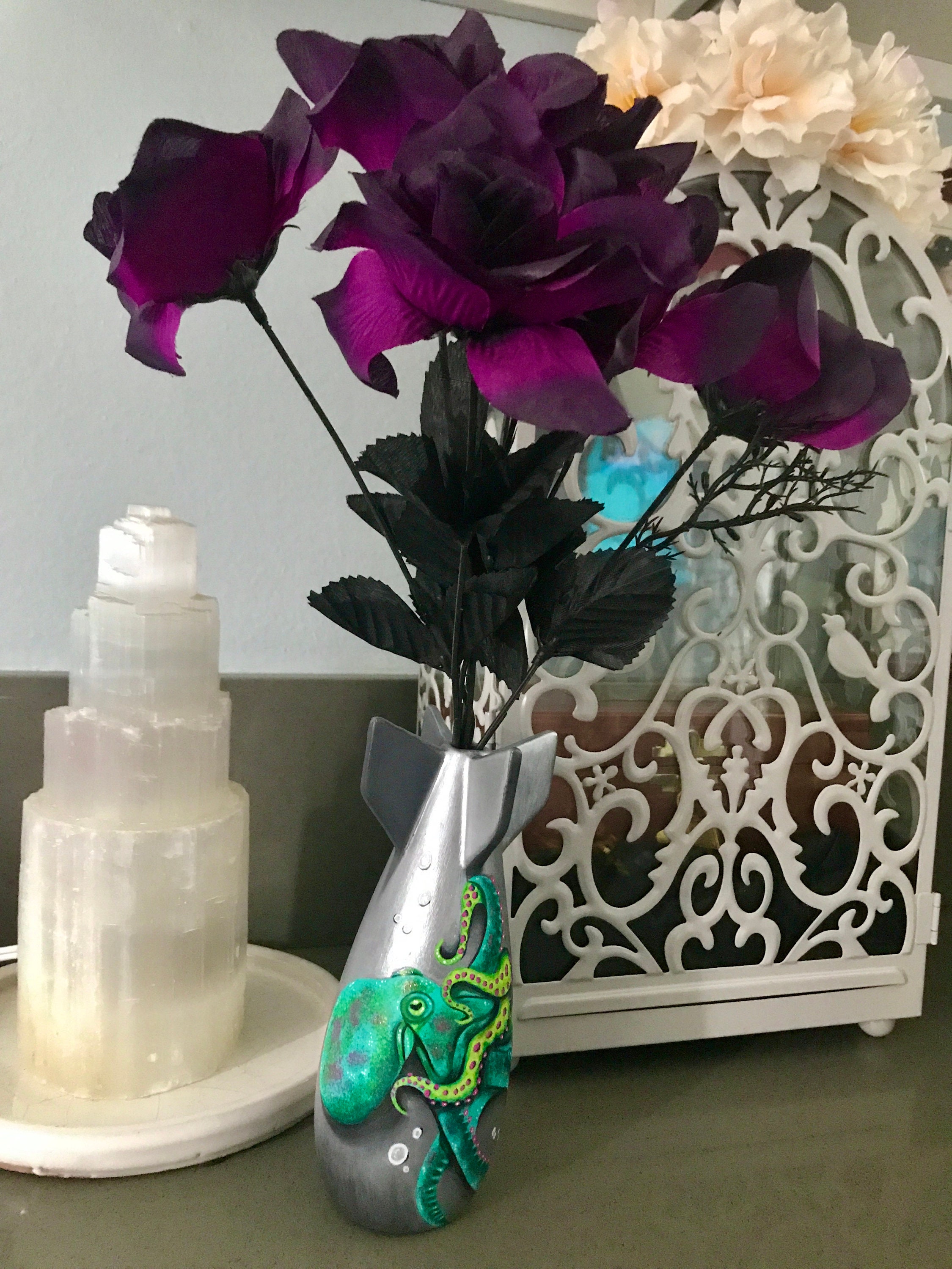 Horror Vase Octopus Bomb Horror Punk Home Decor Ceramic Decorative ...