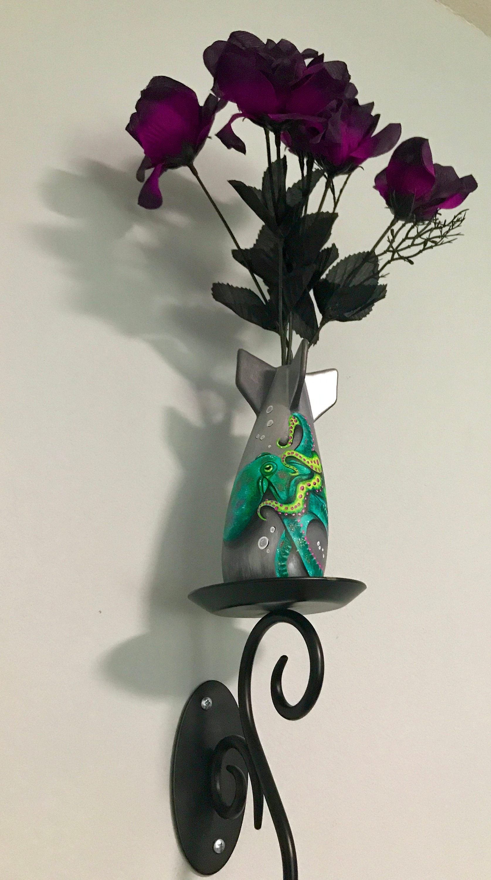 Horror Vase Octopus Bomb Horror Punk Home Decor Ceramic Decorative ...