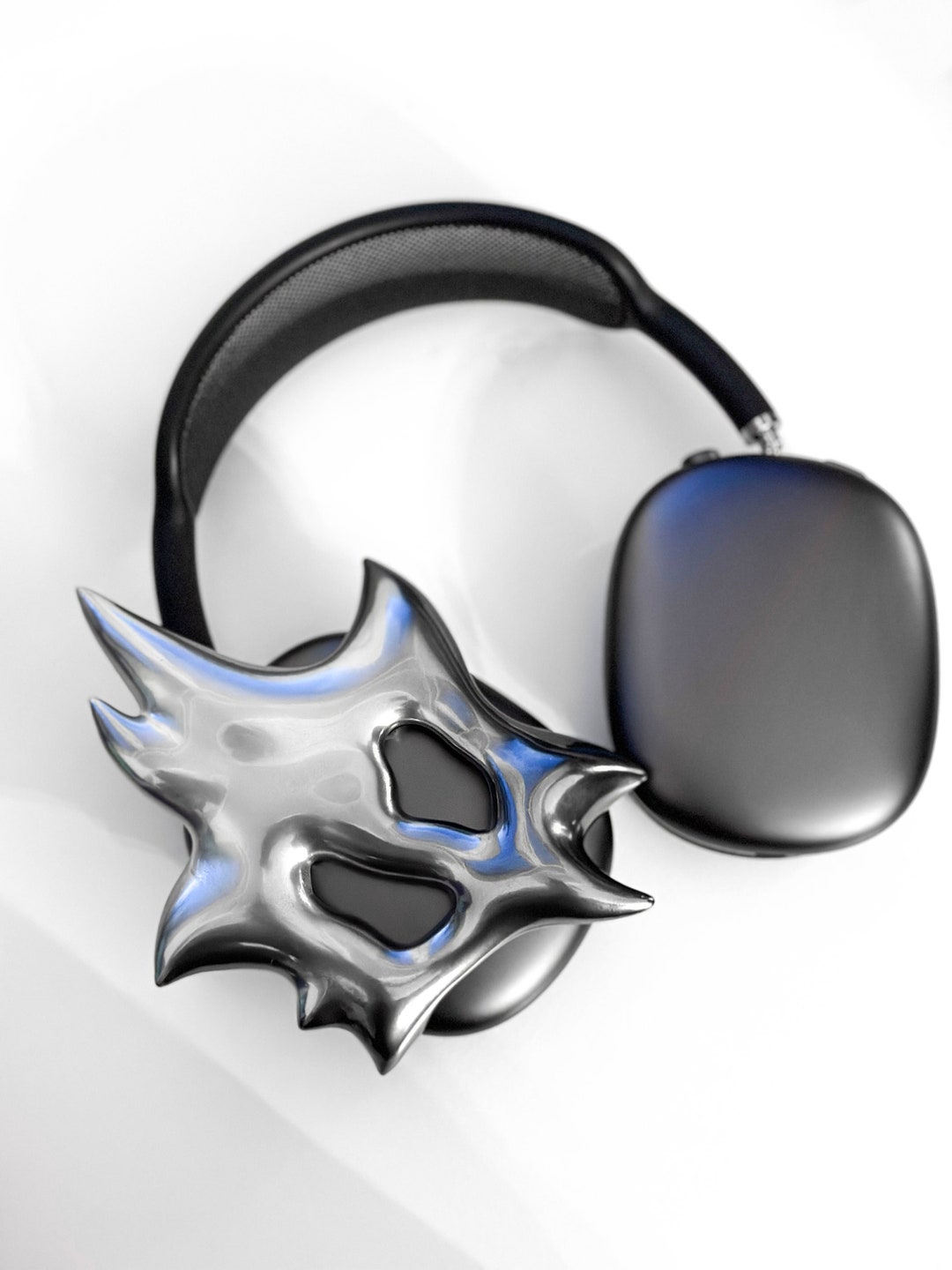 Cyberpunk STAR Silver Chrome Airpods Max Attachment Headset Gaming and ...