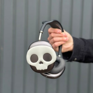 Skull Silver Chrome Airpods Max Attachment - Skeleton Headset Gaming ...