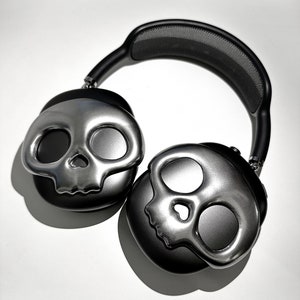 Skull Silver Chrome Airpods Max Attachment - Skeleton Headset Gaming ...